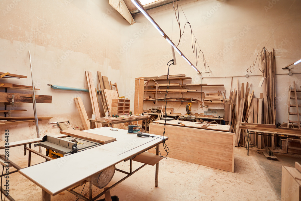 Room of a joinery Stock Photo | Adobe Stock