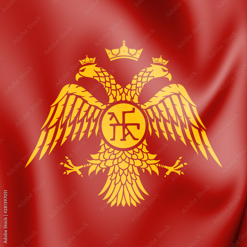 Byzantine Eagle, Flag of Palaiologos Dynasty Stock Illustration | Adobe ...