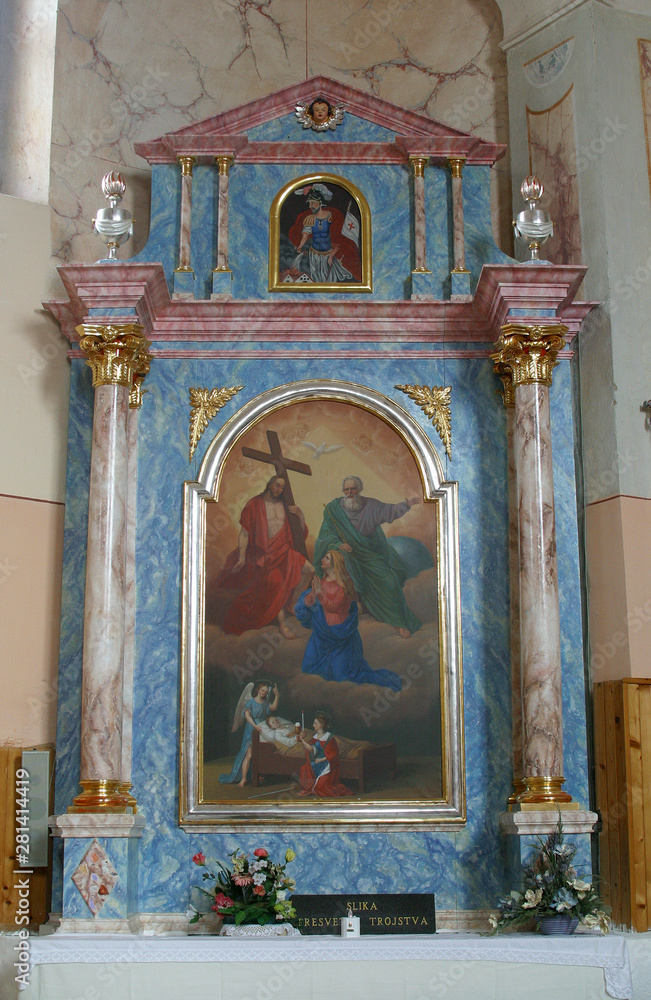 Altar of the Holy Trinity in the church of the Assumption of the Virgin ...