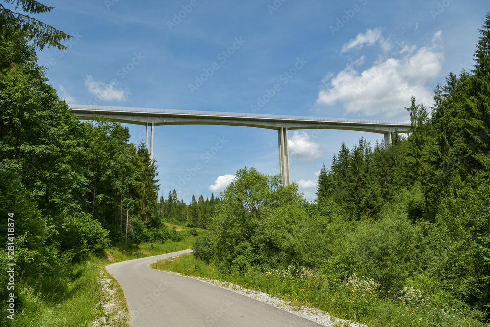 Bridge Valy, the tallest bridge in Slovakia but also in central Europe ...