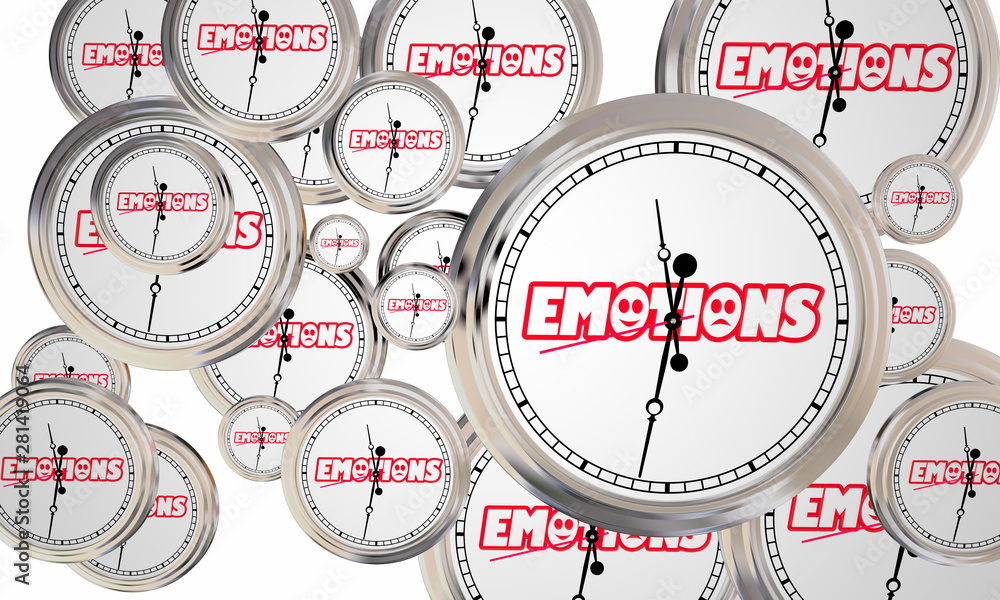 Emotions Feelings Mental Emotional States Clocks Time Passing 3d ...