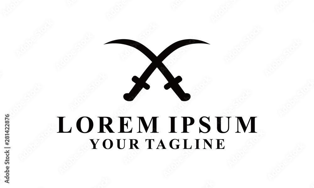 arabic sword logo design inspirations Stock Vector | Adobe Stock