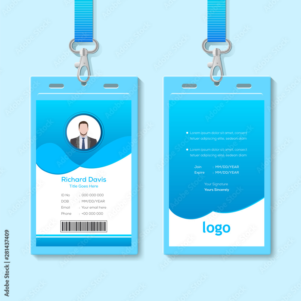 ID Card Template Design Stock Vector Adobe Stock id-card-template-design-stock-vector-adobe-stock