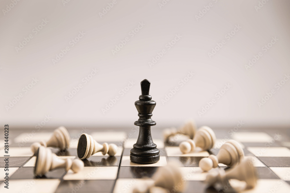 Chess board game for ideas and competition and strategy Stock Photo ...