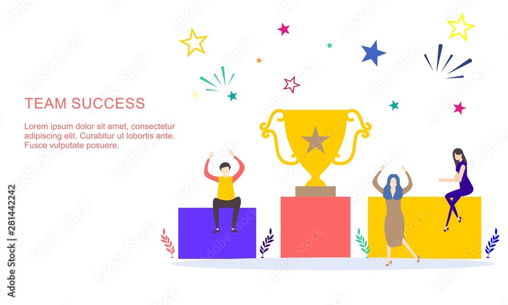 Business partnership relation concept idea with tiny people character ...