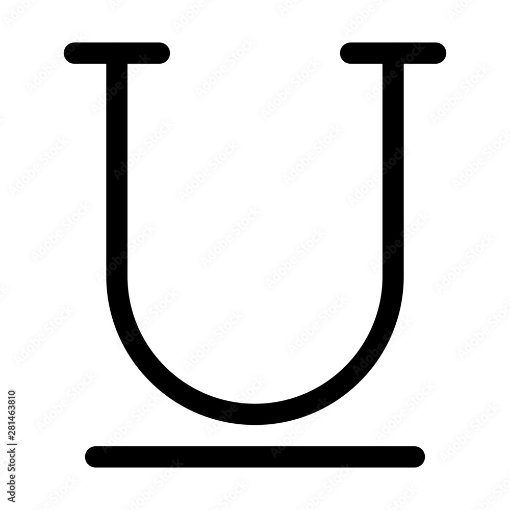 underline highlited text tool in word processing document Stock Vector ...