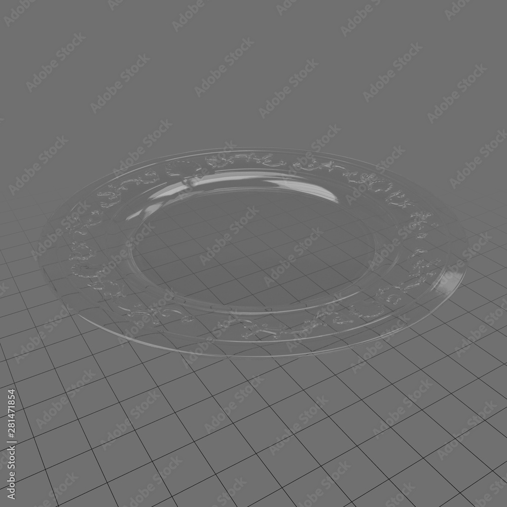 Modern glass plate 2 Stock 3D asset | Adobe Stock