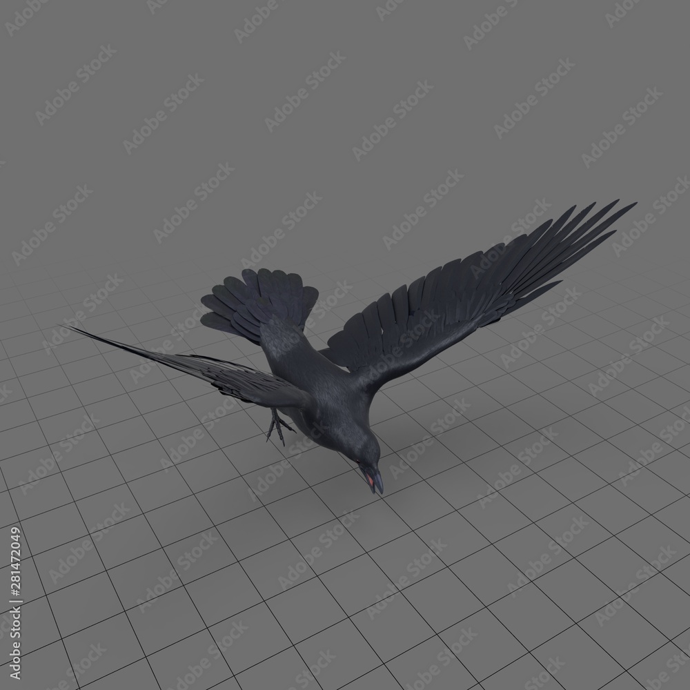 Crow Stock 3D asset | Adobe Stock