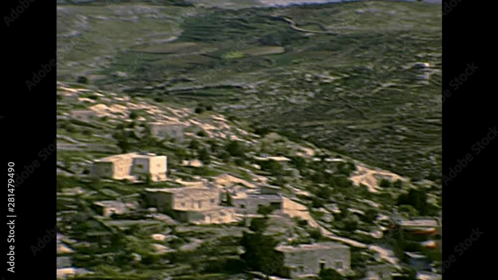 cityscape Bethlehem from Church of the Nativity with bell towers of ...
