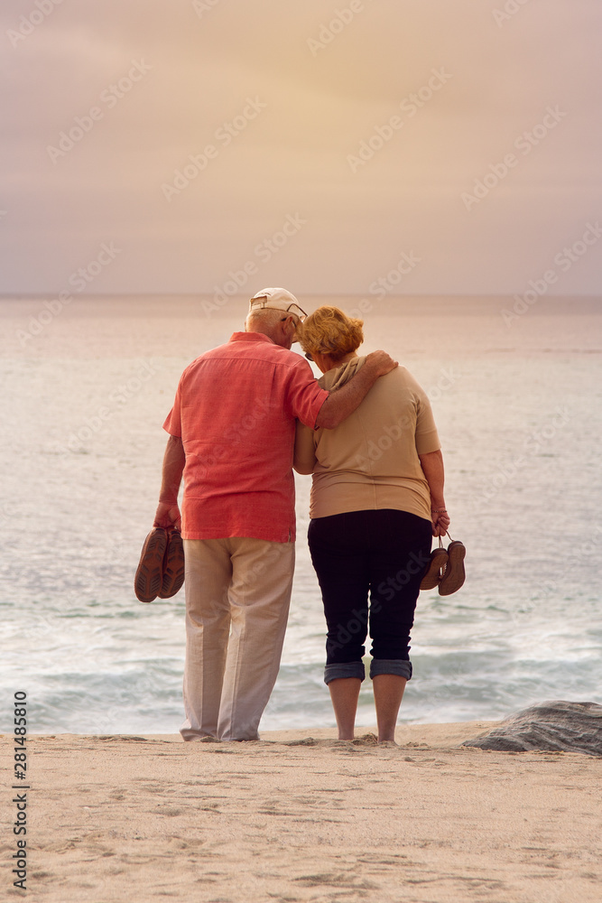 Arm Around Shoulder Couple Walking