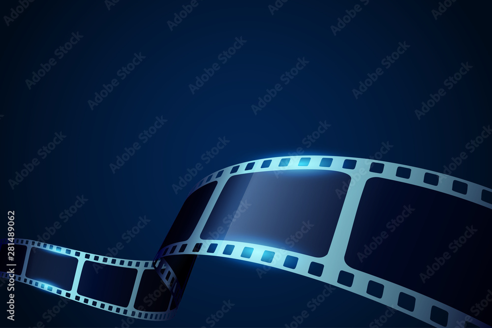 Movie Reel Background Blue