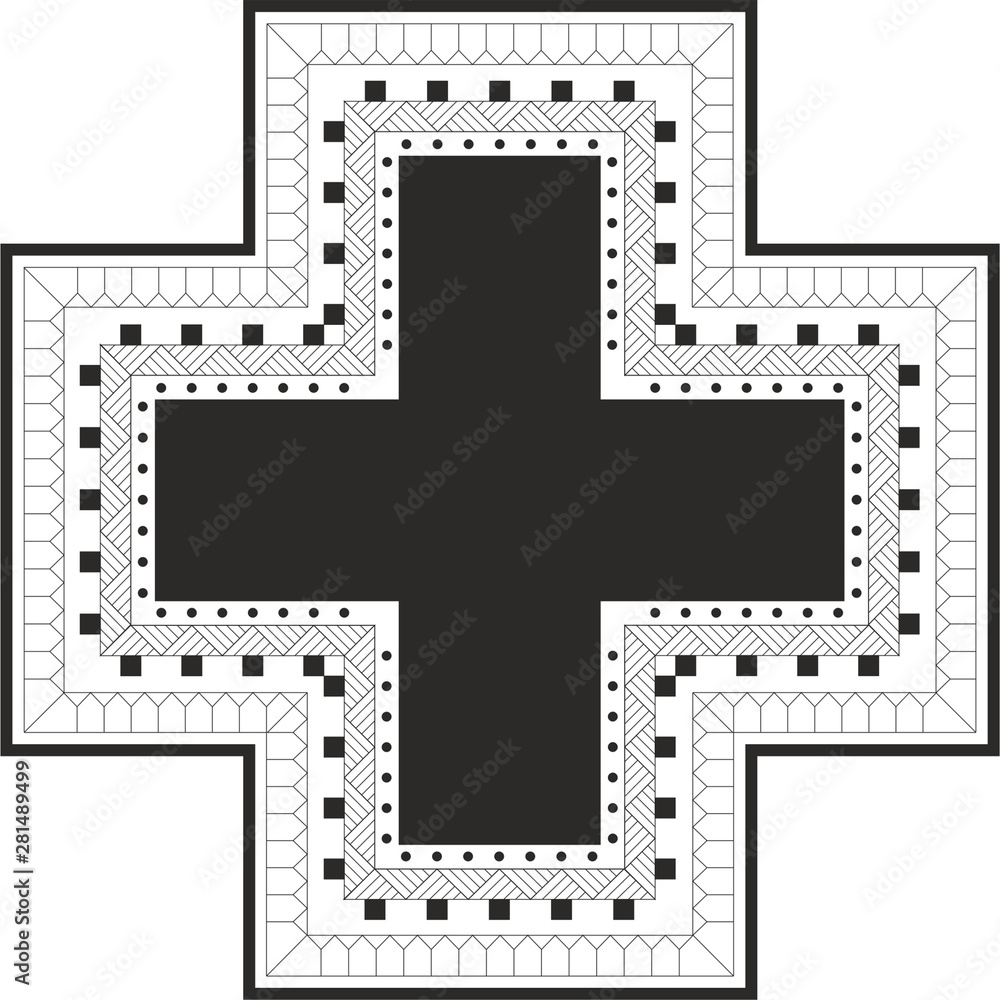 cross symbol tattoo maori samoan polinesia Stock Illustration | Adobe Stock