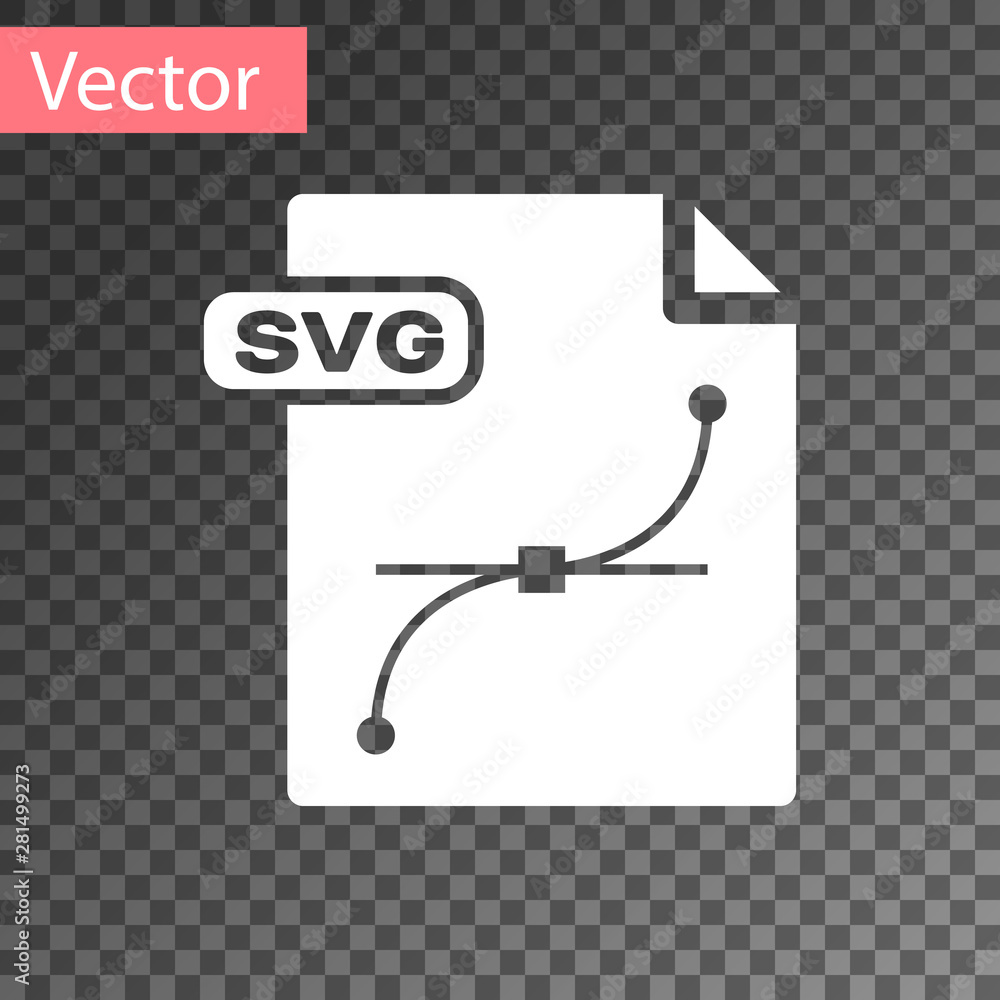 White SVG file document. Download svg button icon isolated on ...