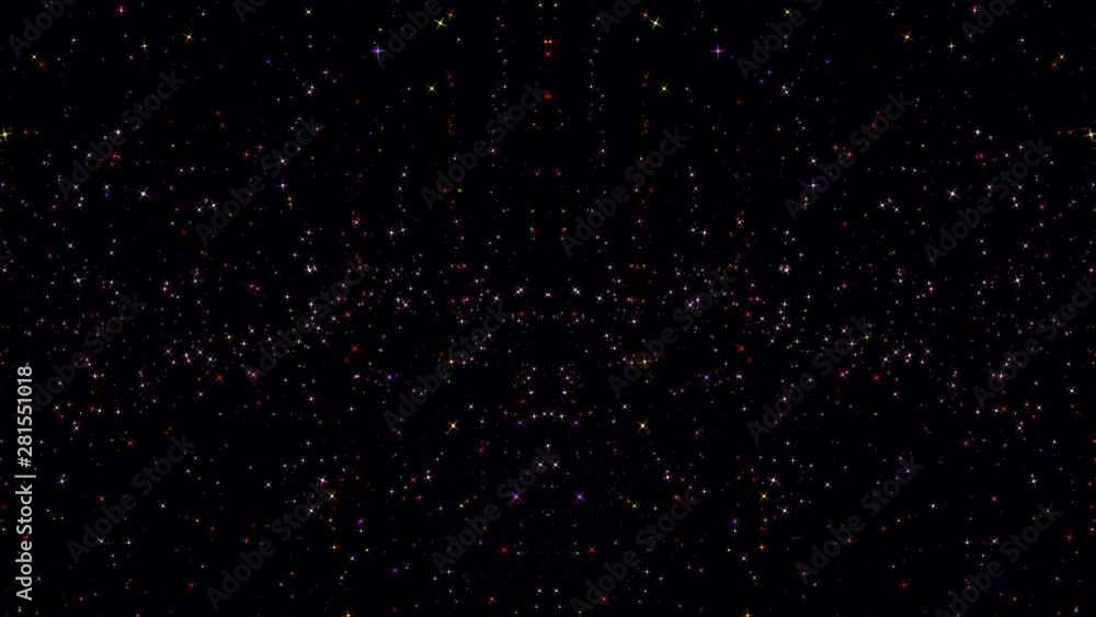 Cosmic animation sketch of an abstract dark background with moving ...