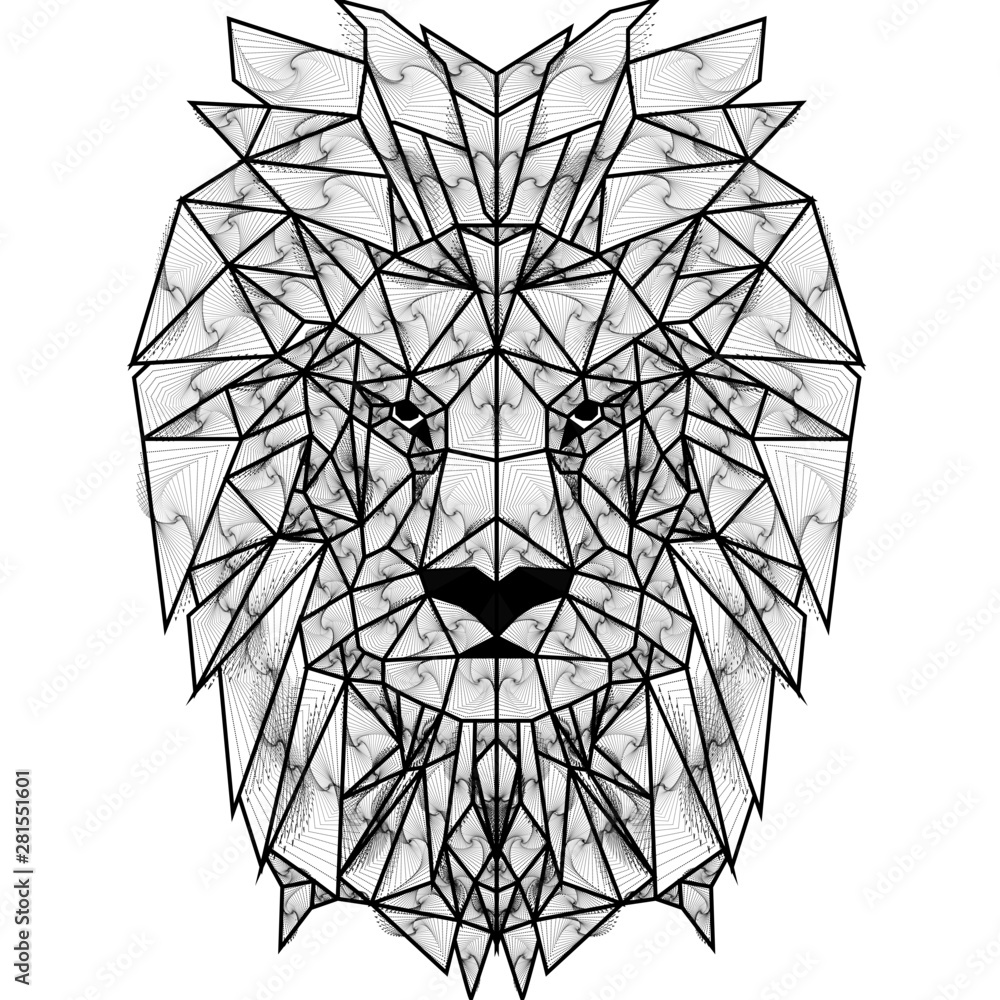 León geometría Stock Vector | Adobe Stock