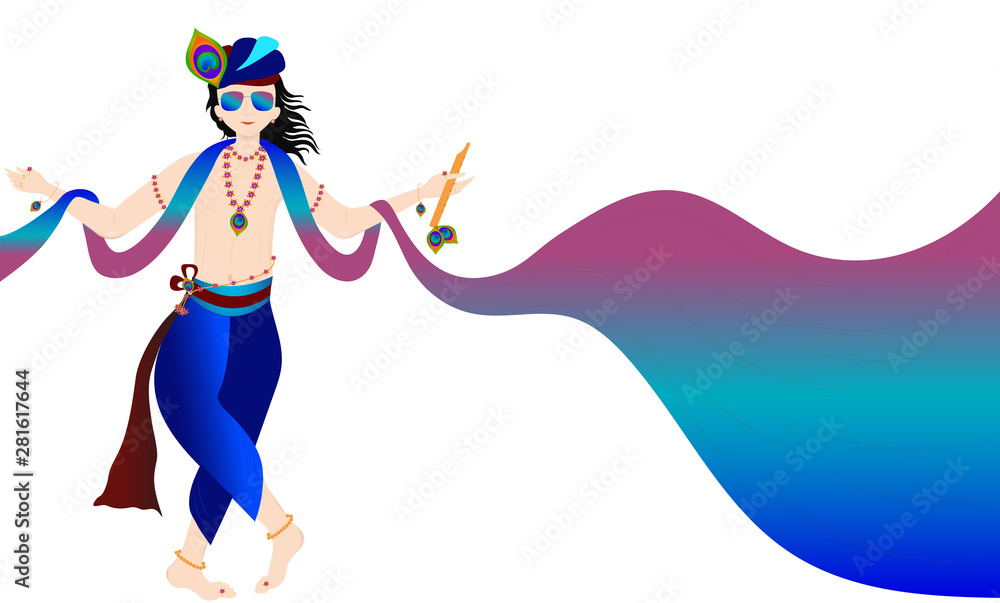 Modern Shri Krishna Stock Illustration | Adobe Stock