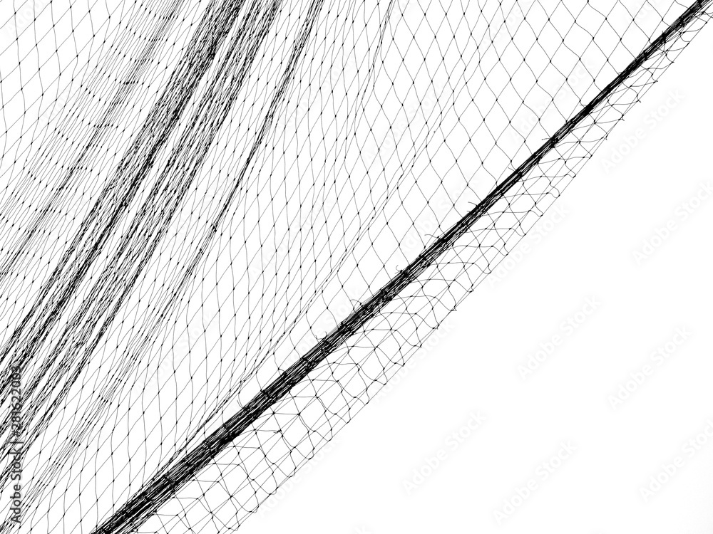 fishing net silhouette on white background Stock Photo | Adobe Stock