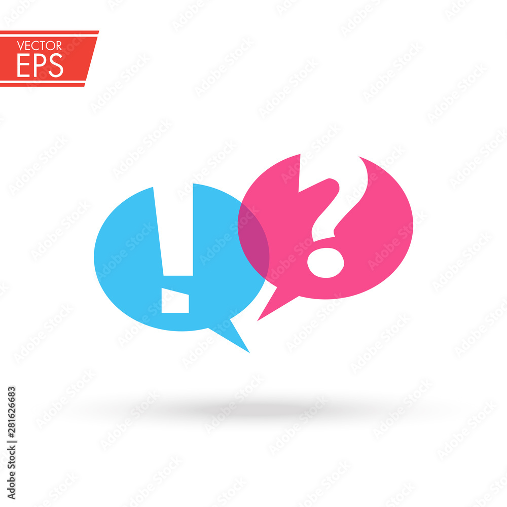 Question and answer icon. Chat bubble illustration. Speech ...