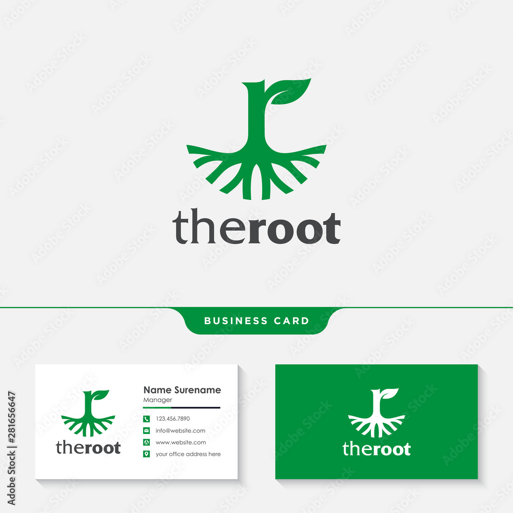 The roots letter R logo design template premium vector Stock Vector ...