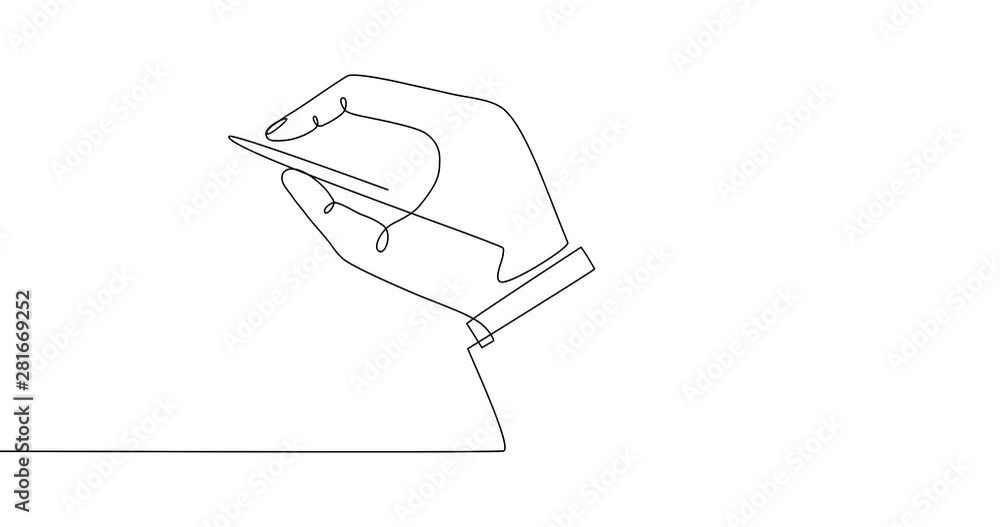 Minimalism, self animation. Trendy one line drawing art. Black ...