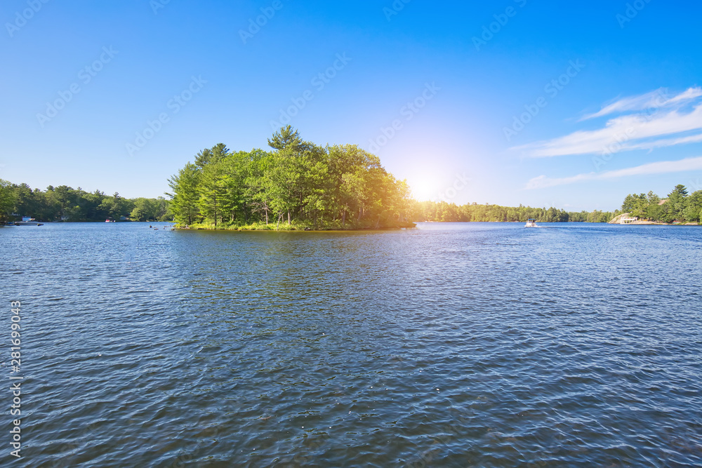 Port Severn, Six Mile Lake Provincial Park in Muskoka, Ontario Stock ...