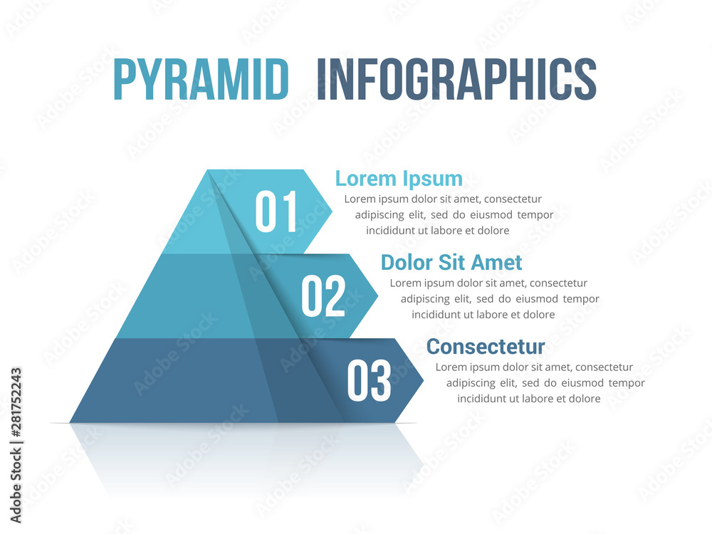 Pyramid Infographics Stock Vector | Adobe Stock