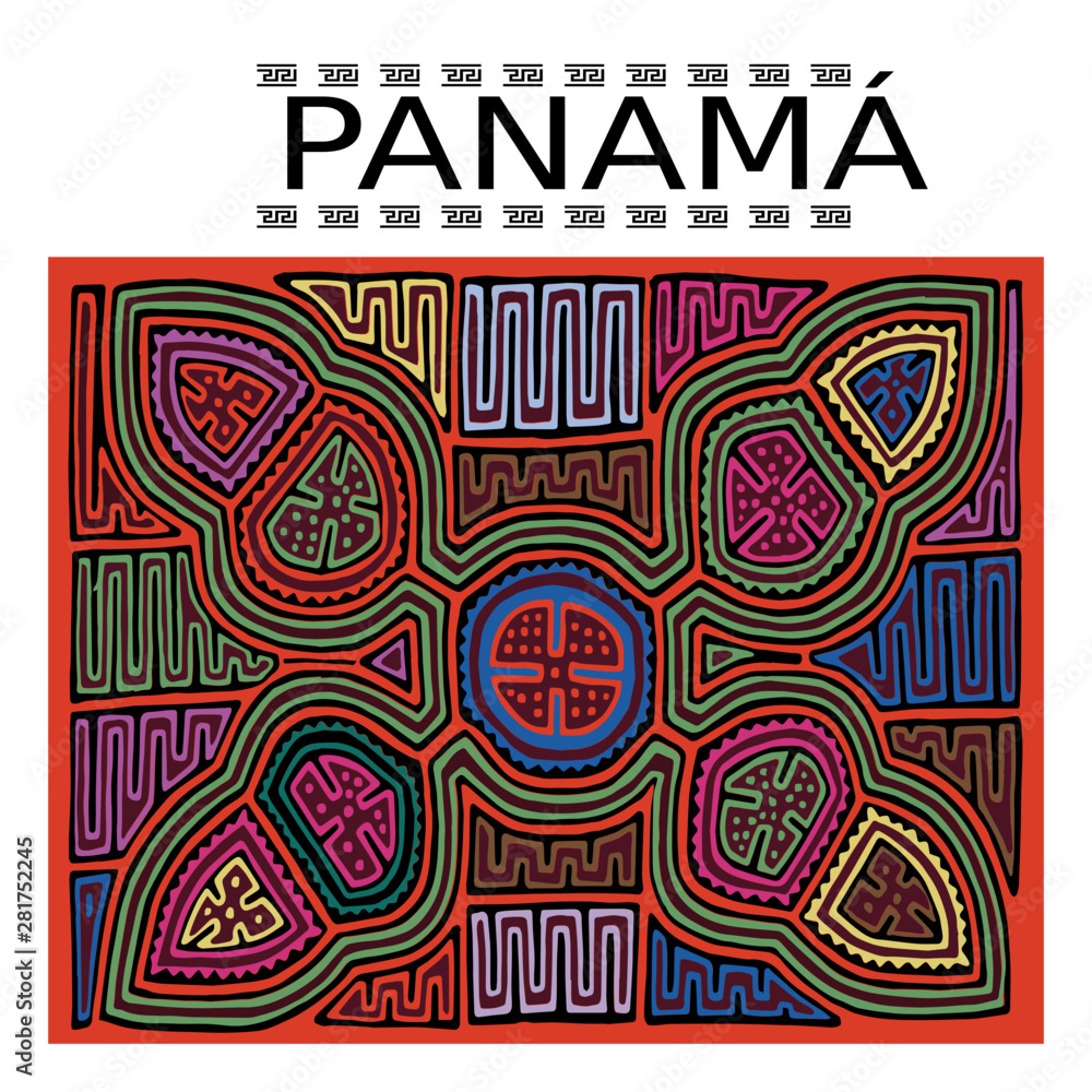 mola guna de panamá Stock Vector | Adobe Stock