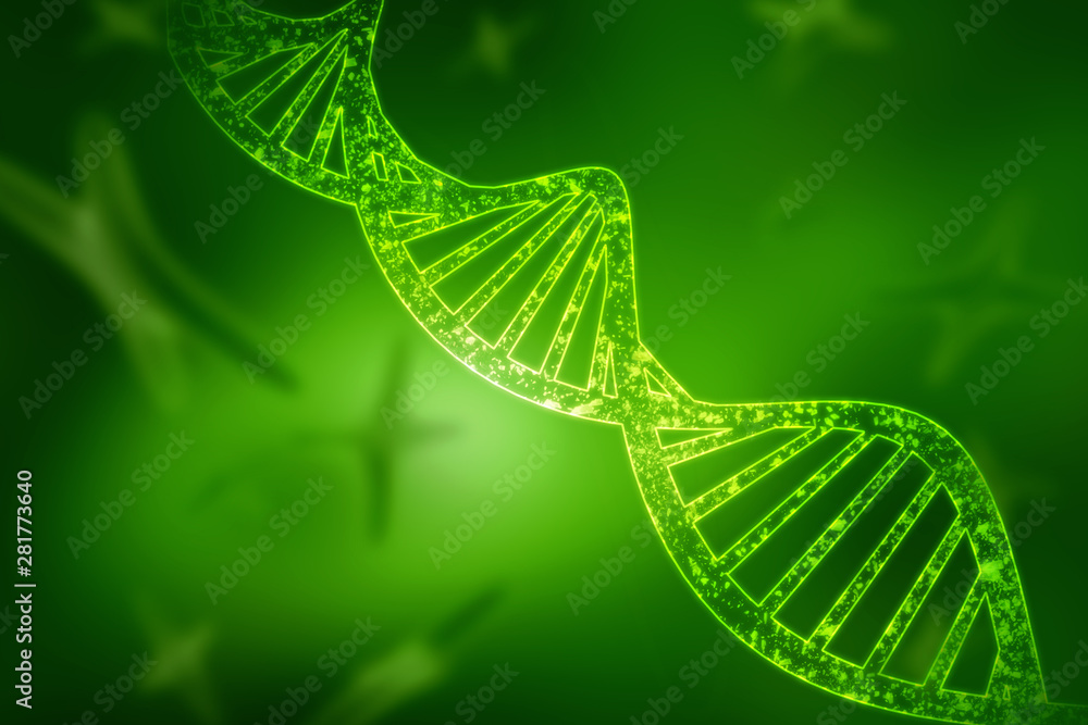 2d render of dna structure, abstract background Stock Illustration ...