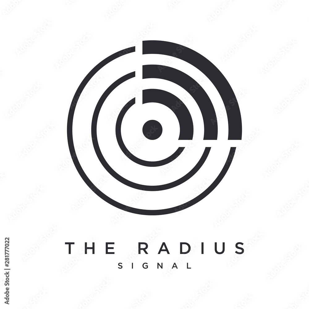 vector illustration of radar logo concept Stock Vector | Adobe Stock