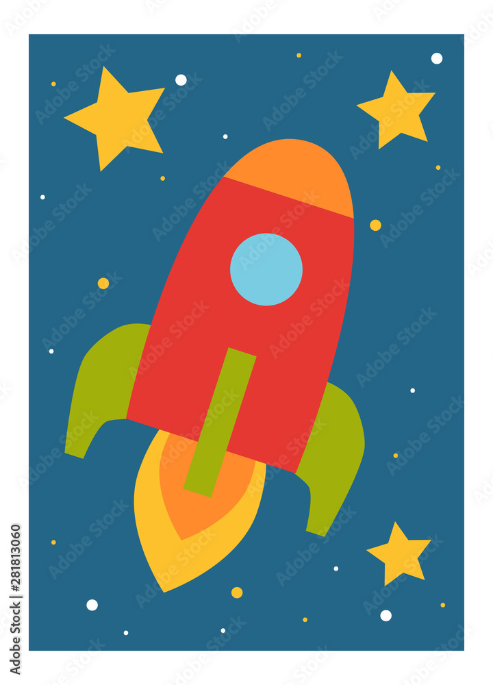 Cartoon illustration for children. Educational poster about space ...