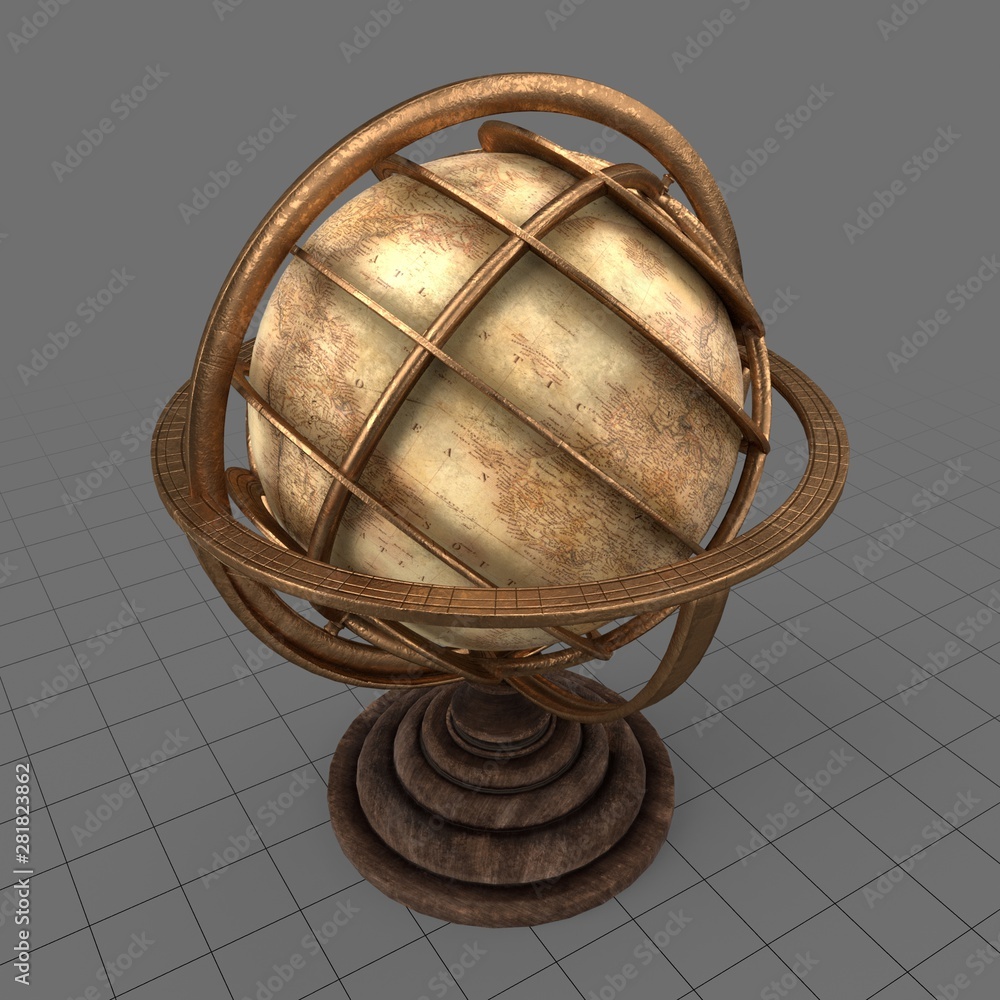 Spherical astrolabe Stock 3D asset | Adobe Stock