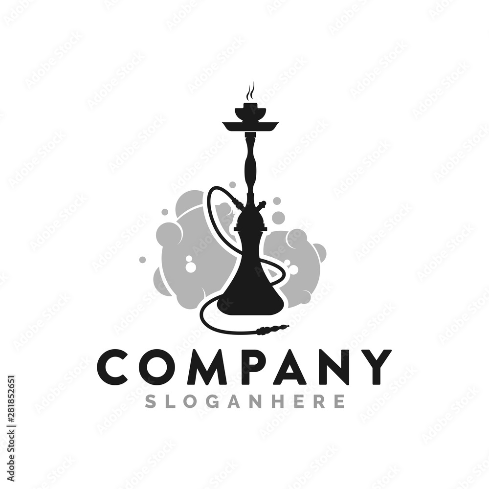 hookah logo and icon template Stock Vector | Adobe Stock