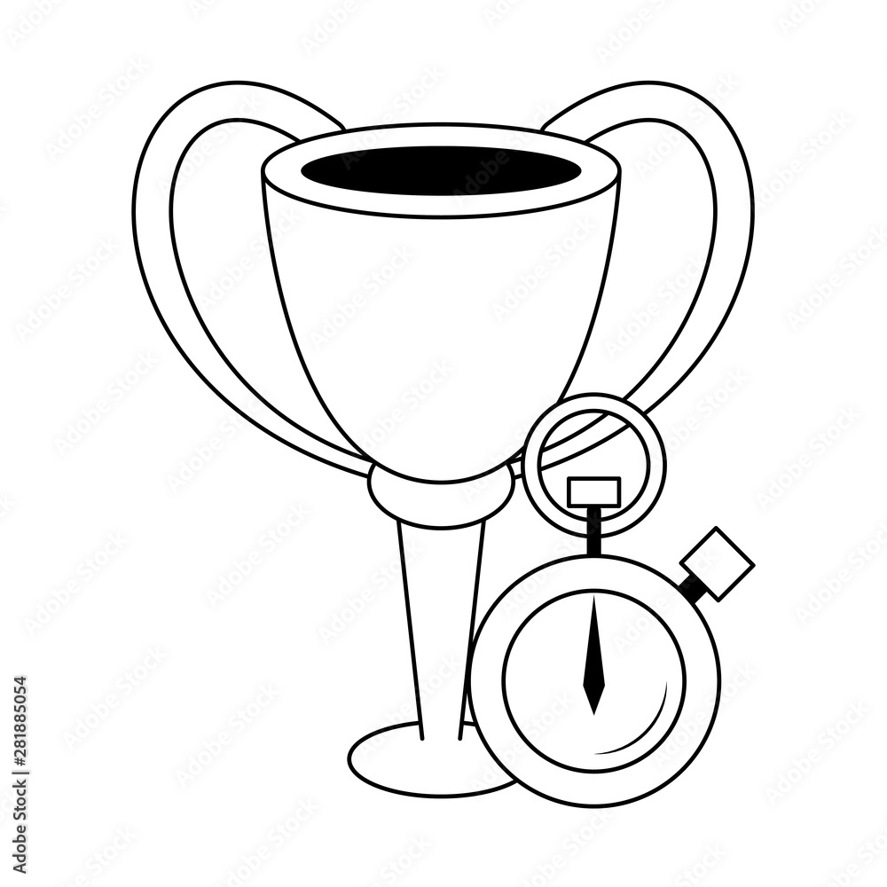 Trophy Cartoon Black And White