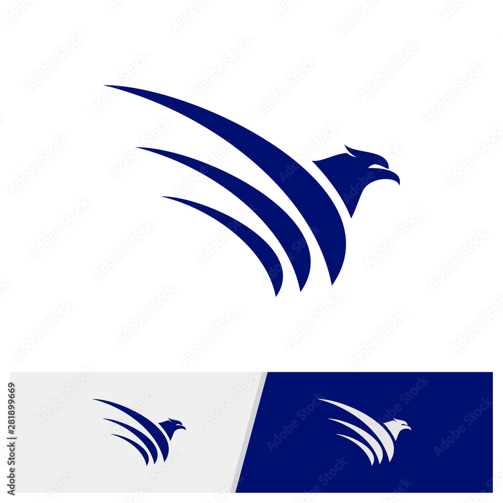 Eagle logo design vector. Simple Eagle logo template. Icon Symbol ...