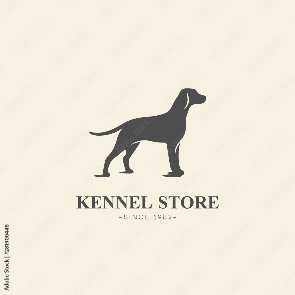 Pointer dog logo Stock Vector | Adobe Stock
