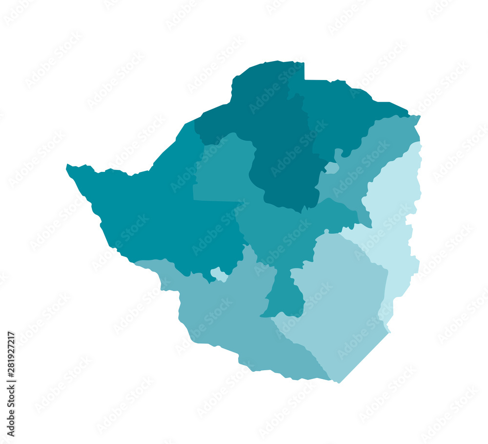 Vector isolated illustration of simplified administrative map of ...