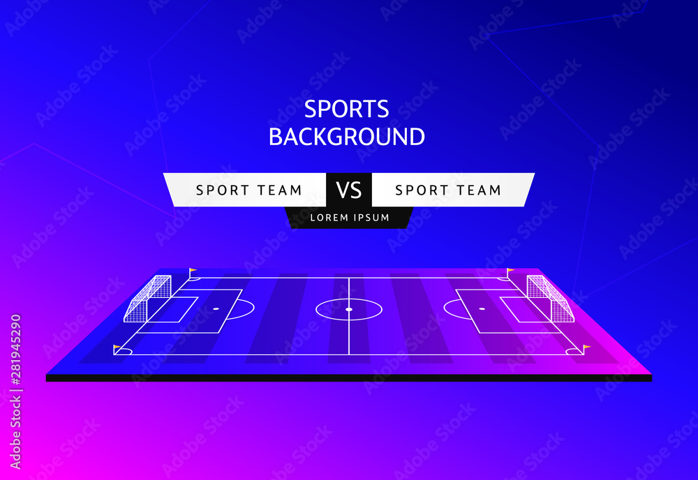 Soccer match schedule Vector illustration sports background Stock ...