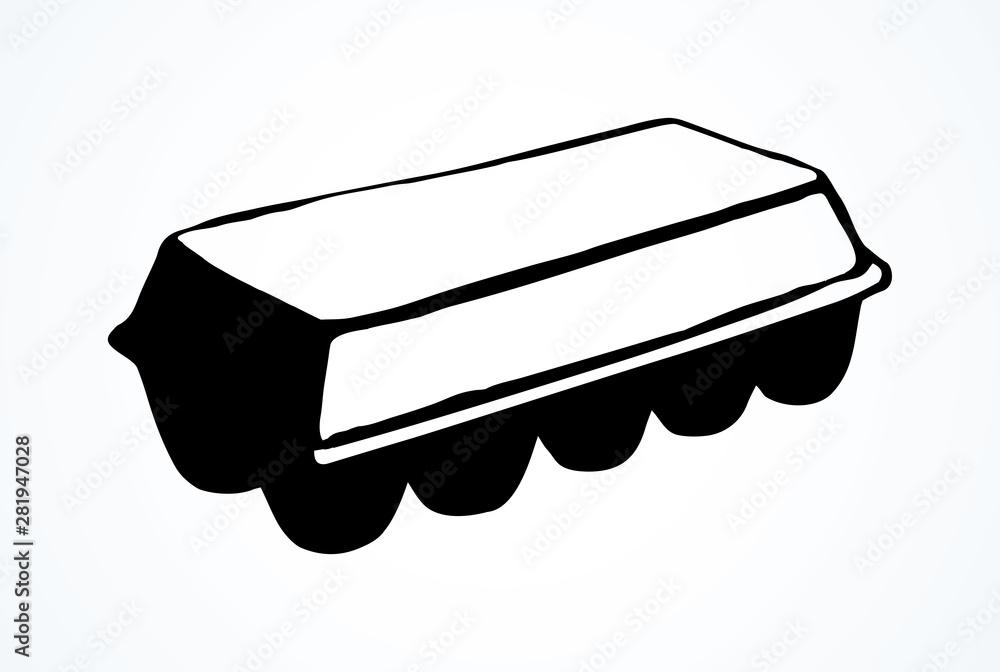 Closed egg packaging. Vector drawing Stock Vector | Adobe Stock