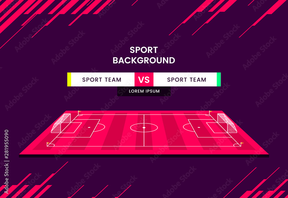 Soccer match schedule Vector illustration sports background Stock ...