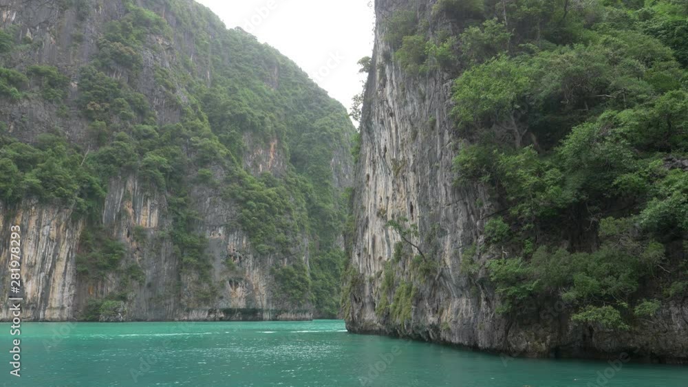 Turquoise water at Maya Bay in Koh Phi Phi, Thailand Stock Video ...