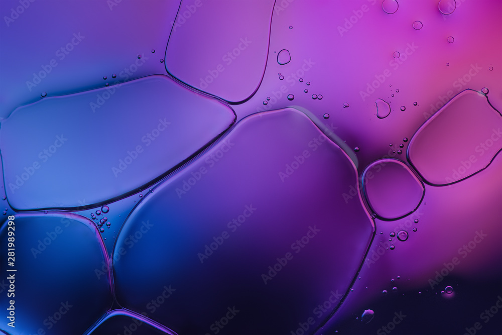 Artsy Neon Purple Texture Bubble Blue - Purple Stock Photo | Adobe Stock