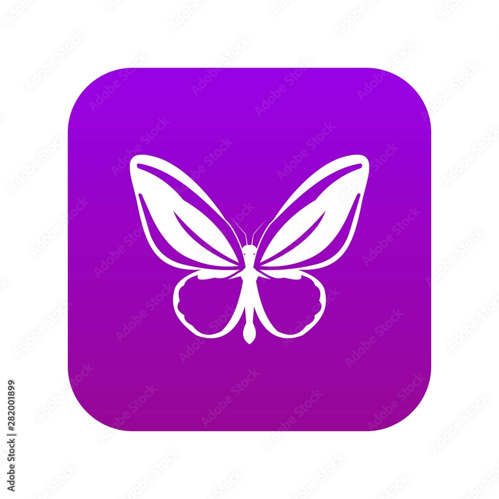Butterfly icon digital purple for any design isolated on white vector ...