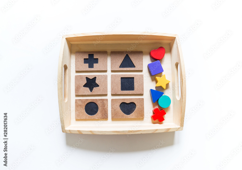 Sorting montessori training. Geometric shapes for games and children ...