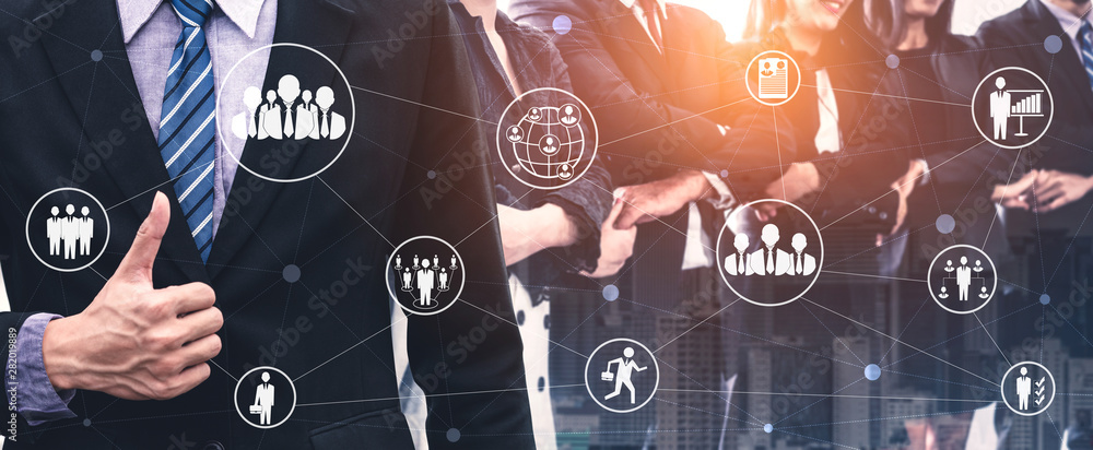 Teamwork and Business Human Resources - Group of business people ...