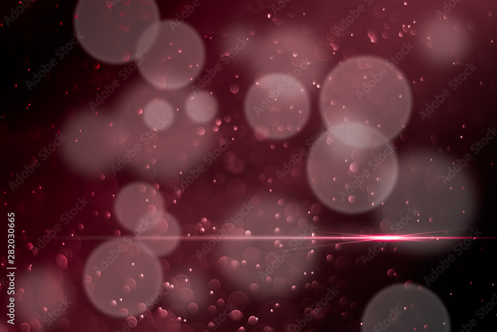 Abstract glittering red bokeh background with optical red flare Stock ...