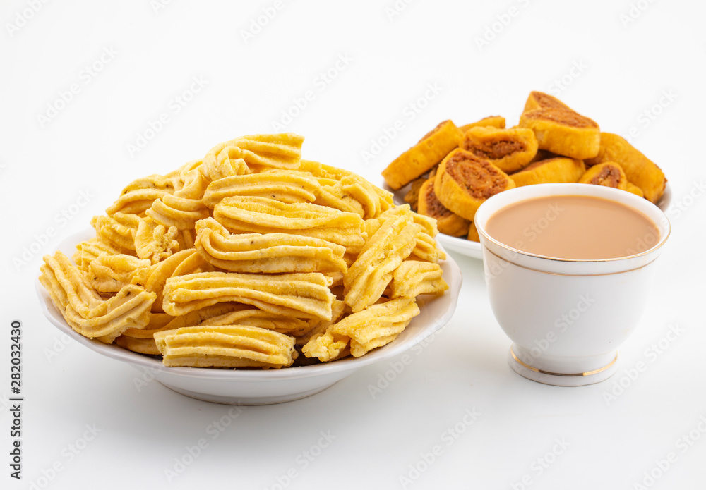 Indian Traditional Spicy Snack Ghatiya With Bhakarwadi Also Know as ...