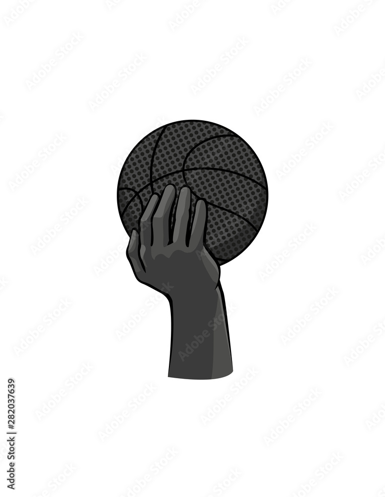 Hands W Basketball Logo