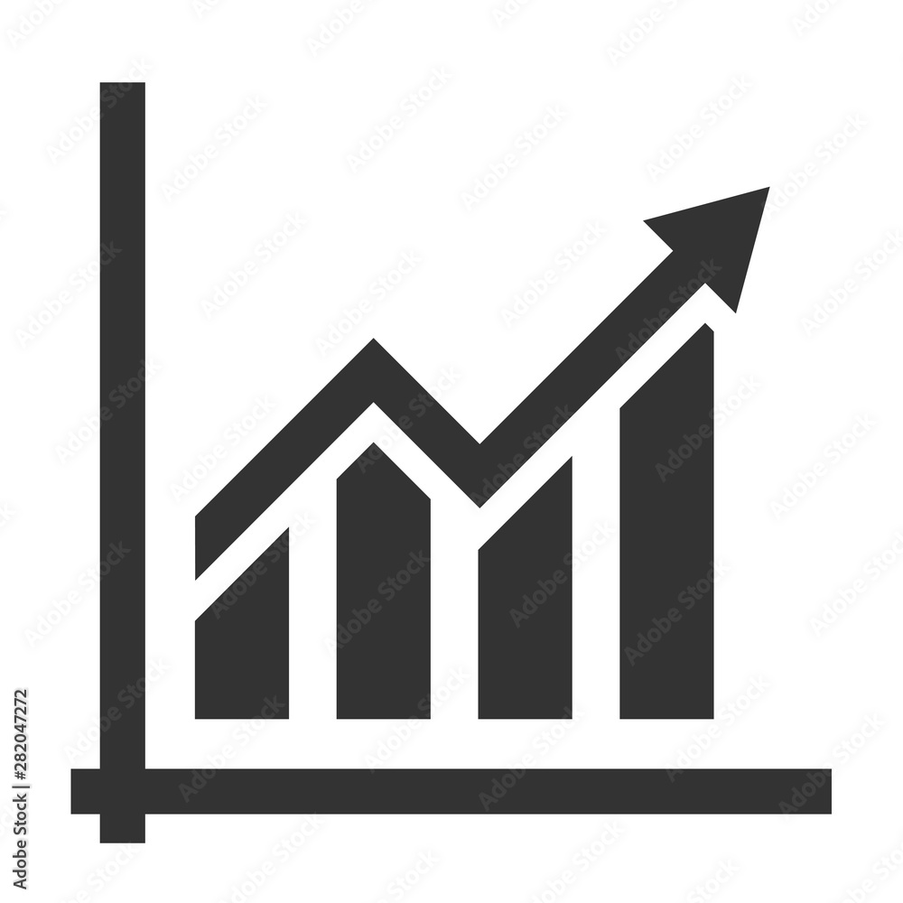 simple flat financial growth chart icon or symbol vector illustration ... simple flat financial growth chart icon or symbol vector illustration ...