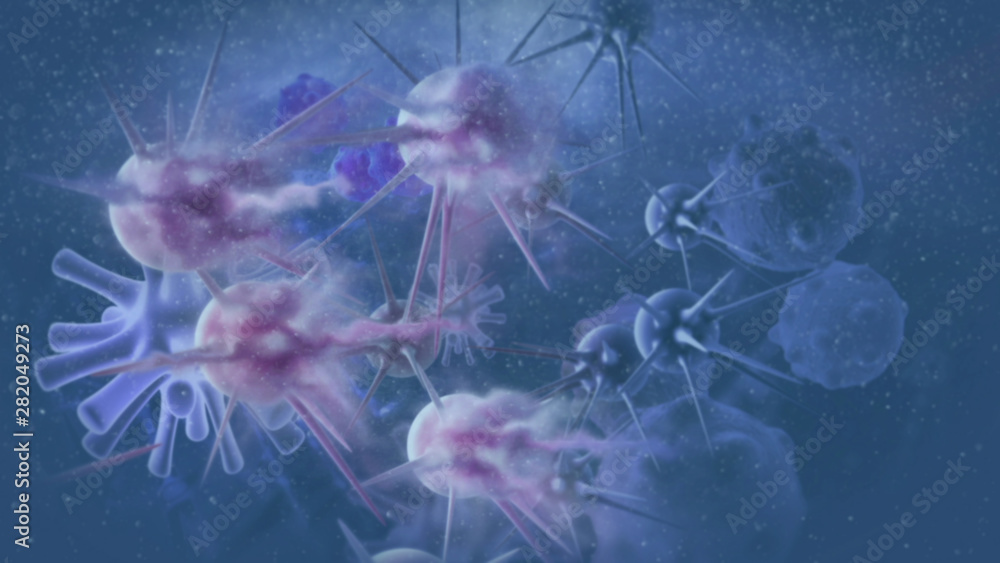 Digital 3d illustration of cancer cells in human body Stock Photo ...