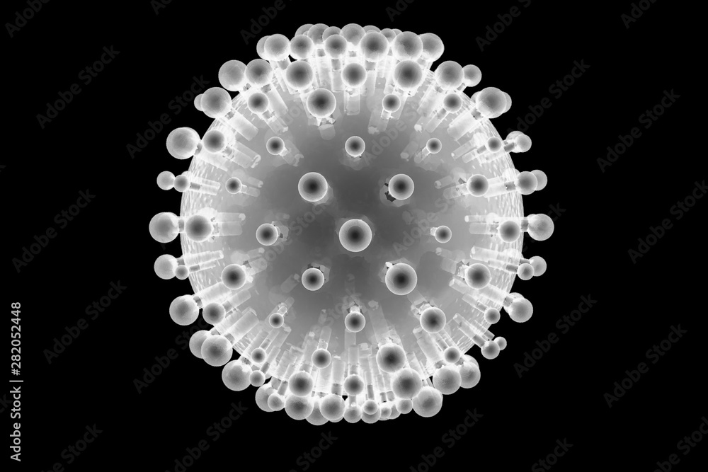 Hiv Virus Under Microscope